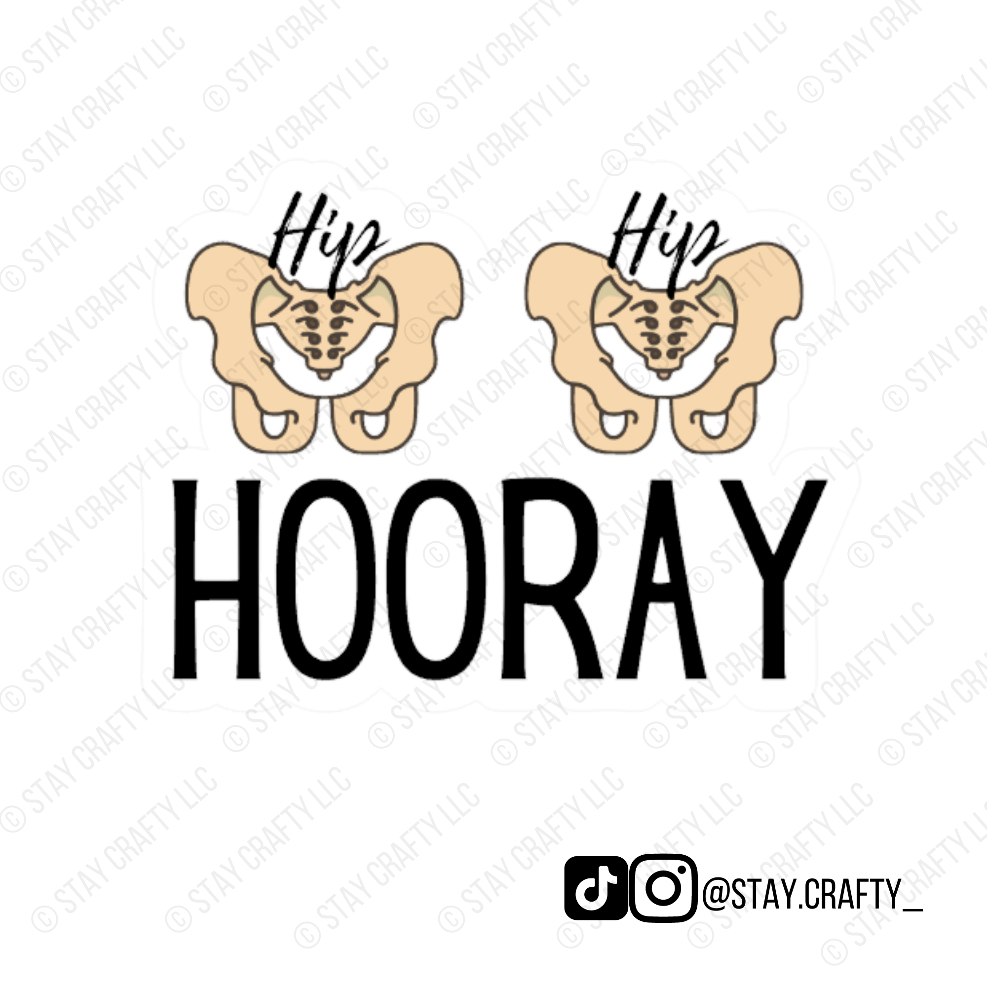 Hip, Hip, Hooray! - Sticker – Stay Crafty